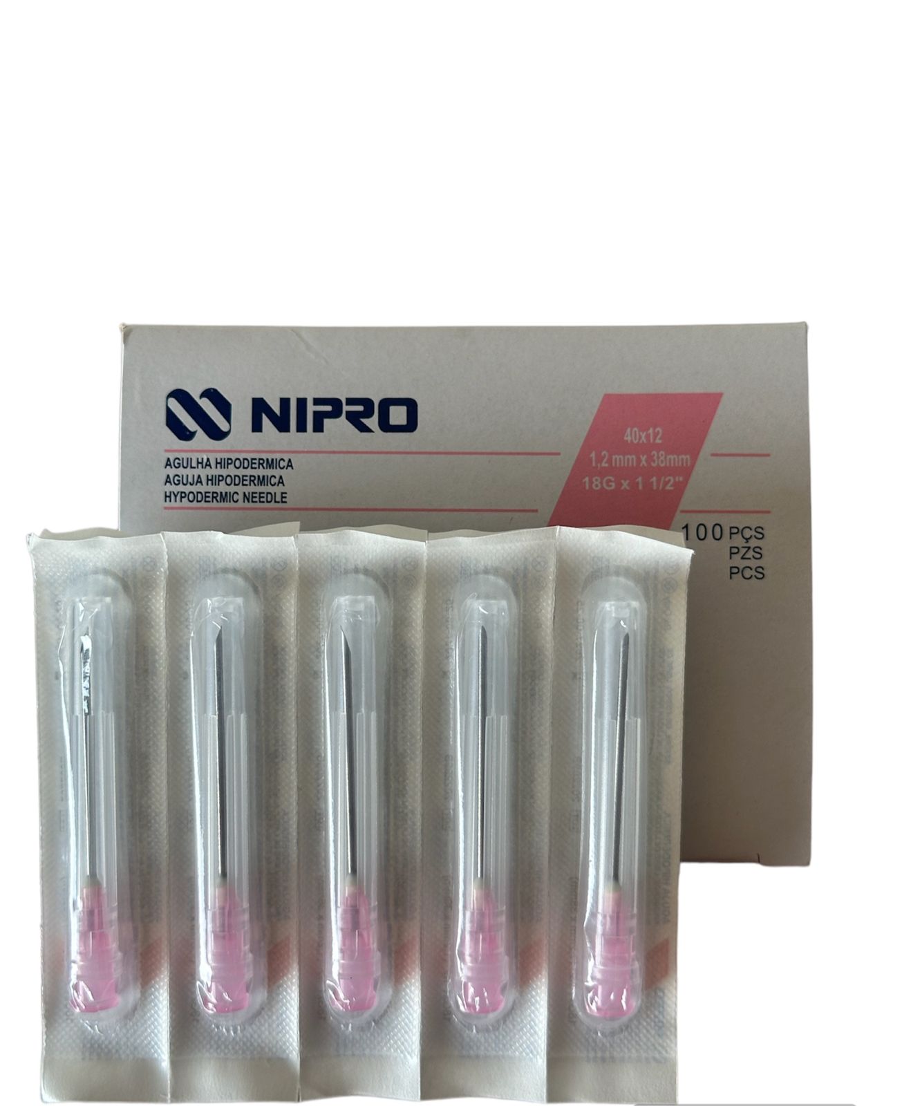 AGUJA HIPODÉRMICA 18G X 1-1/2" NIPRO CAJA 100 UNIDADES - FYG Suministros y Soluciones