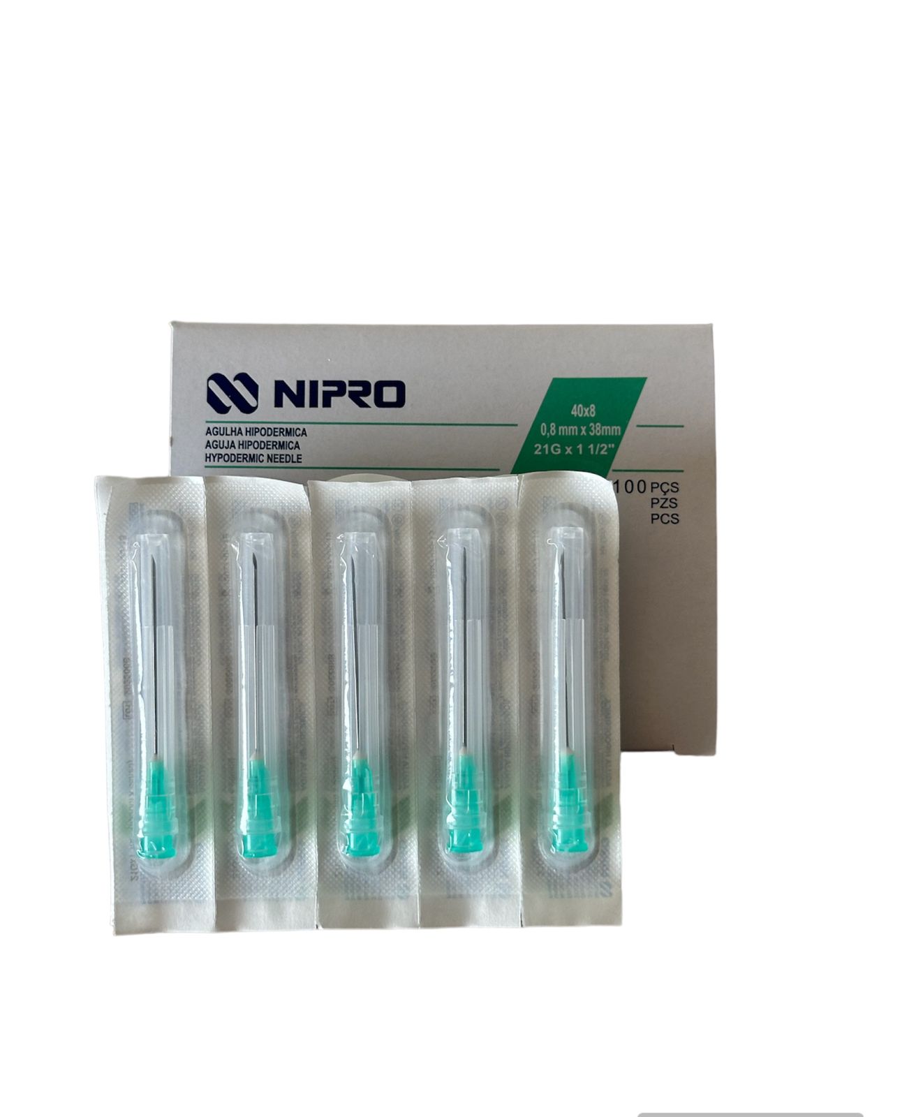 AGUJA HIPODÉRMICA 21G X 1-1/2" NIPRO CAJA 100 UNIDADES - FYG Suministros y Soluciones