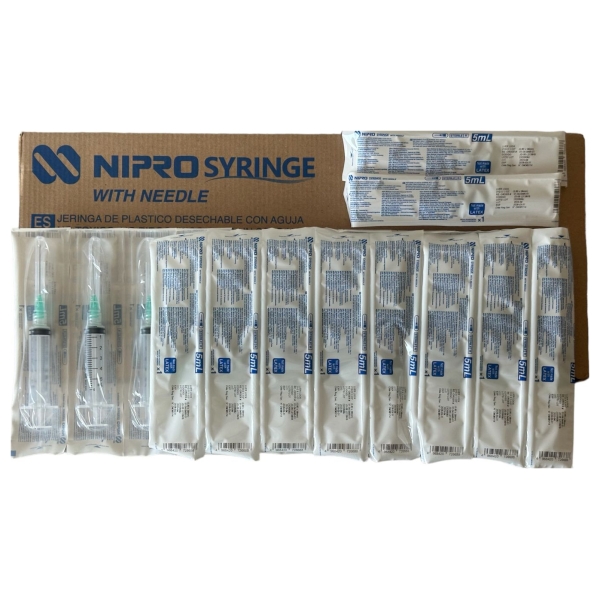JERINGA 5ML 21G X 1 1/2 LUER LOCK NIPRO - CAJA 100 UNIDADES - FYG Suministros y Soluciones