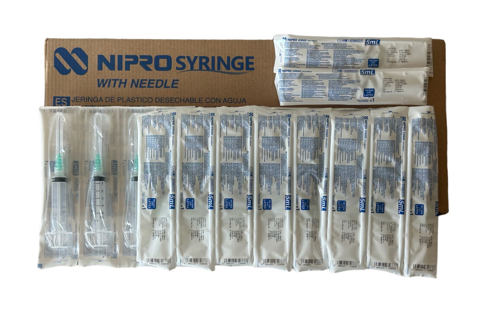 JERINGA 5ML 21G X 1 1/2 LUER LOCK NIPRO - CAJA 100 UNIDADES - FYG Suministros y Soluciones